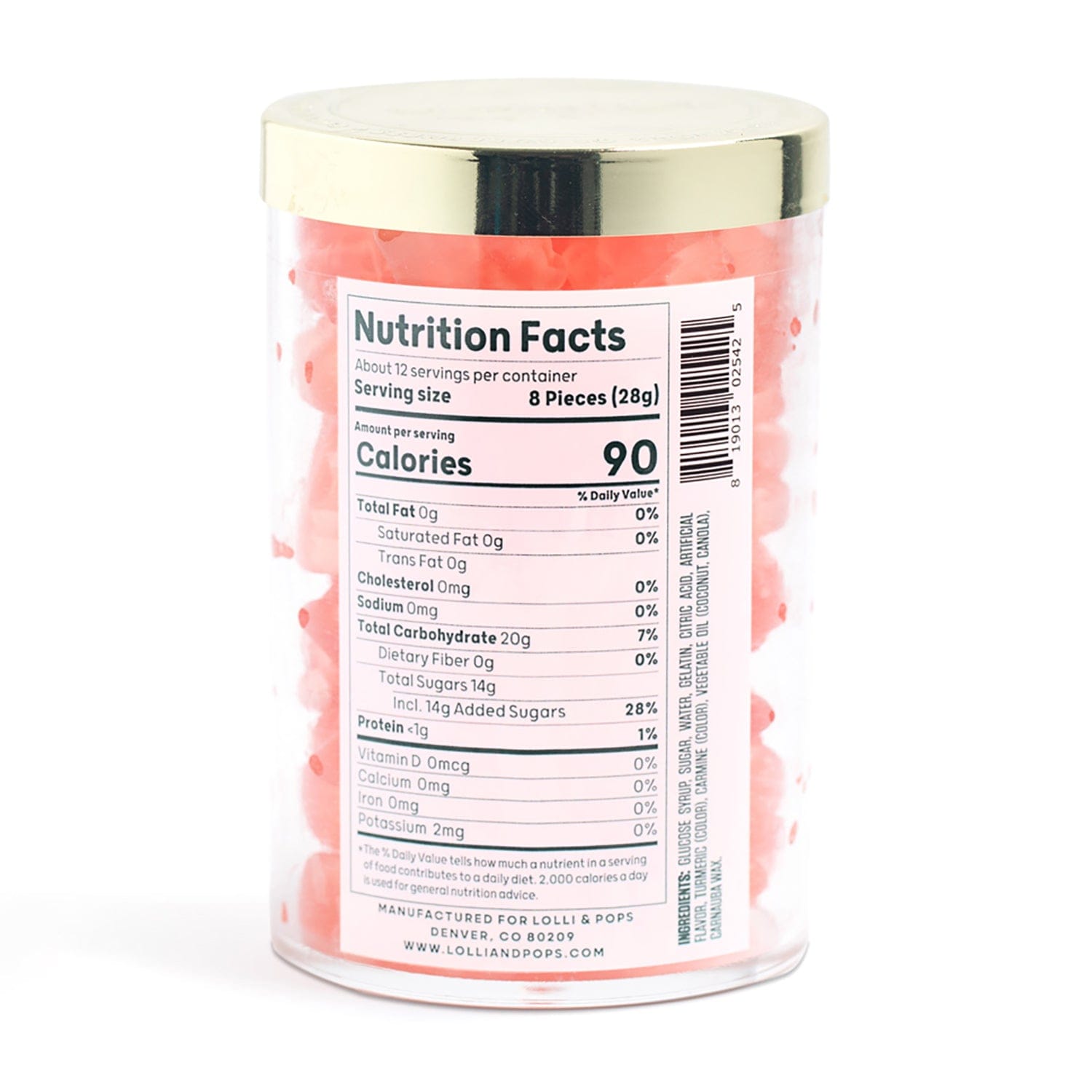 Medium Rosé Champagne Gummy Tube | Lolli & Pops - Lolli and Pops