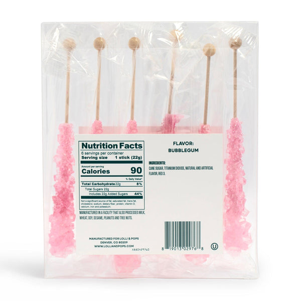 Bubblegum Pink Rock Candy | Lolli & Pops - Lolli and Pops