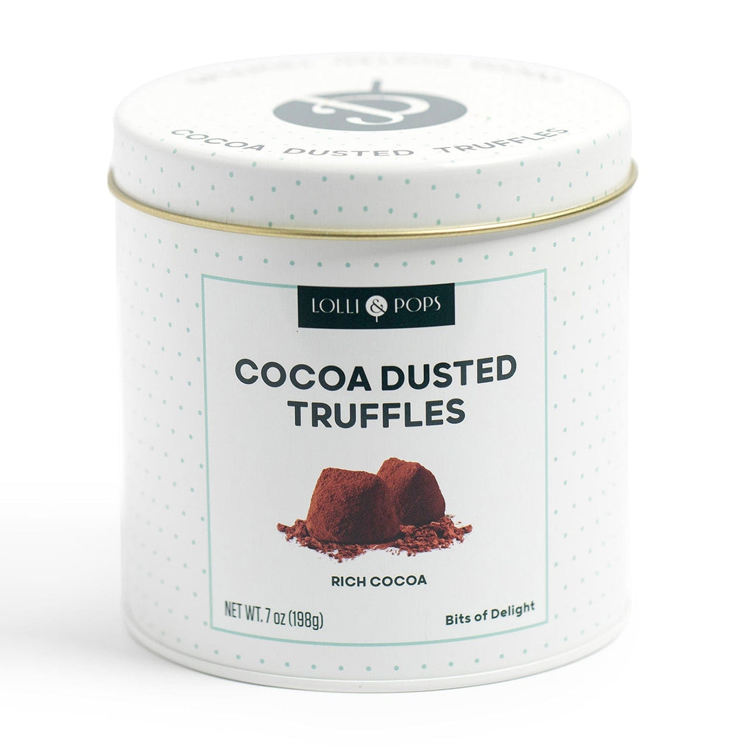 Signature Cocoa Dusted Truffle Tin | Lolli & Pops – Lolli and Pops